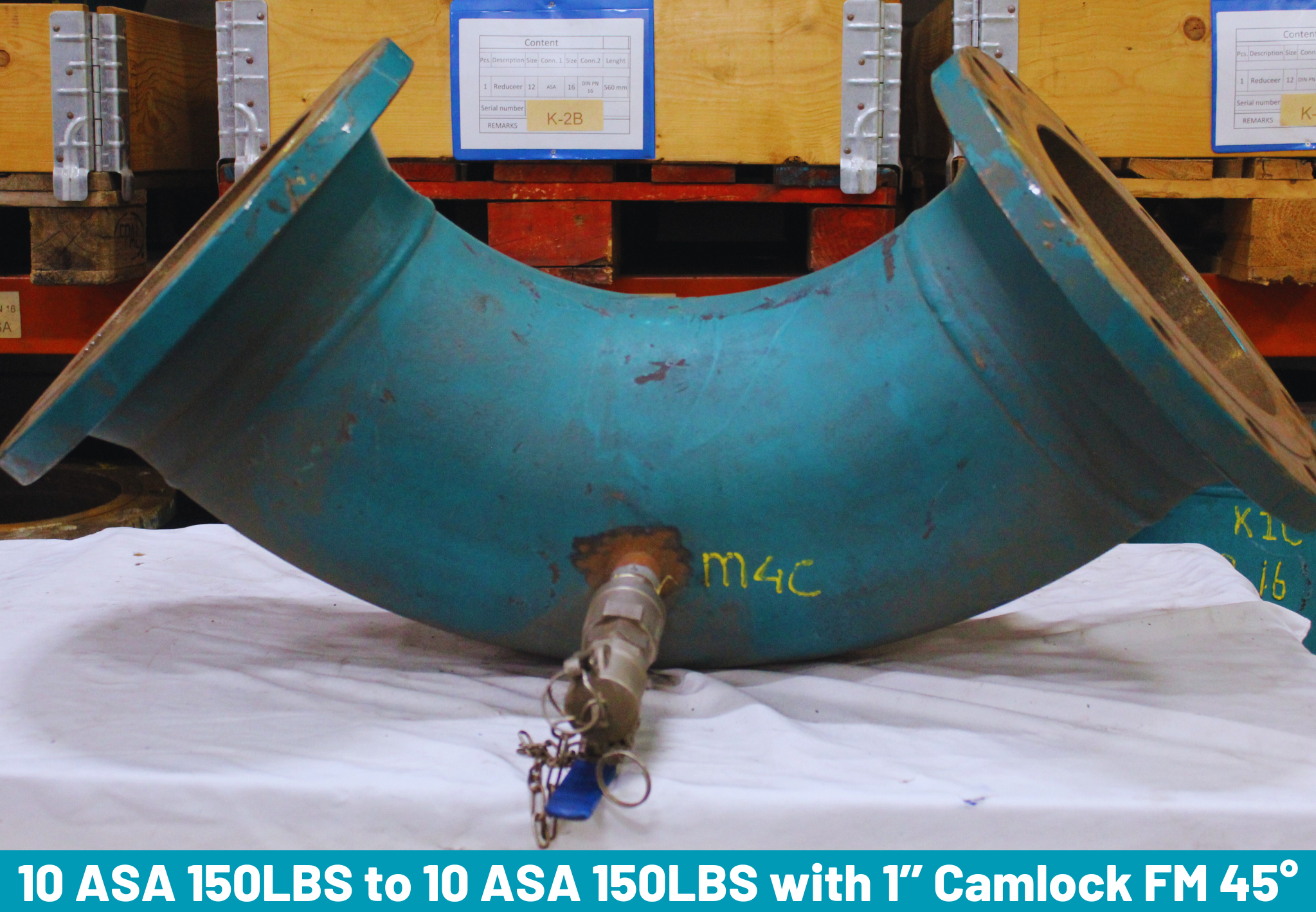 10 ASA 150LBS to 10 ASA 150LBS with 1’’ Camlock FM 90° - LTT Holland