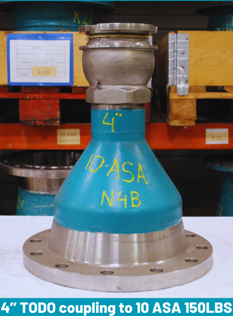 4’’ TODO coupling to 10 ASA 150LBS - LTT Holland